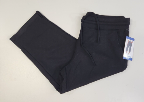 32 DEGREES COOL Women's Black Capris Pants Large L Elastic Waist ...