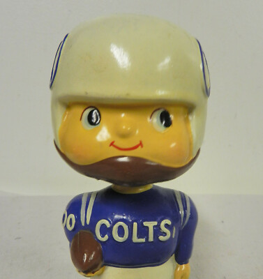 1962 BALTIMORE COLTS NFL BOBBLEHEAD SQUARE WOOD BASE | eBay