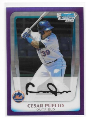 CESAR PUELLO 2011 Bowman Chrome PURPLE REFRACTOR RC /799 Angels *HOT ...