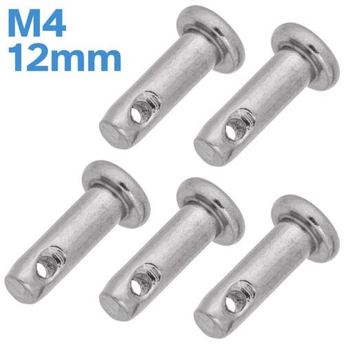 5pcs M4 4mm x 12mm 304 Stainless Steel Clevis Pin Fastener Tool Hinge ...