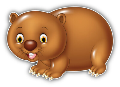 Cartoon Funny Wombat Animal Car Bumper Sticker Decal - ''SIZES'' | eBay