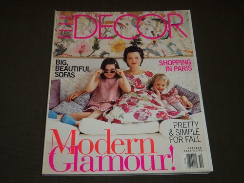 1999 OCTOBER ELLE DECOR MAGAZINE - HOME DESIGNS - ART - ROOM MAKEOVER ...