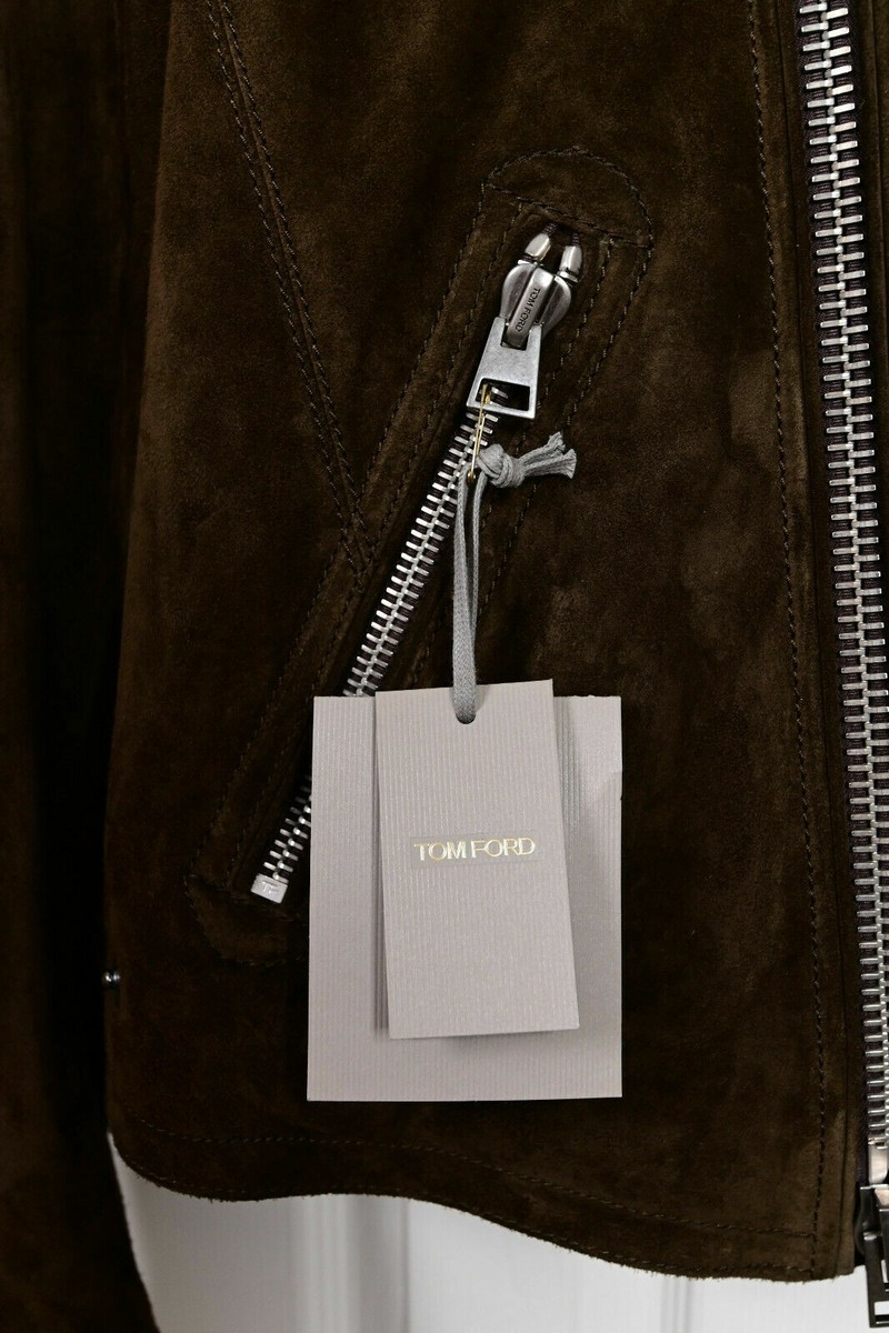 Tom ford Icon suede Jacket Brown Biker Motocycle size IT 44 Tom ford Icon suede Jacket Brown Biker Motocycle size IT 44