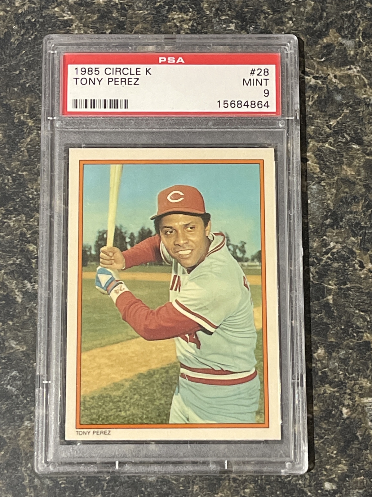 1985 Topps CIRCLE K Baseball TONY PEREZ MINT PSA 9, Cincinnati REDS ...