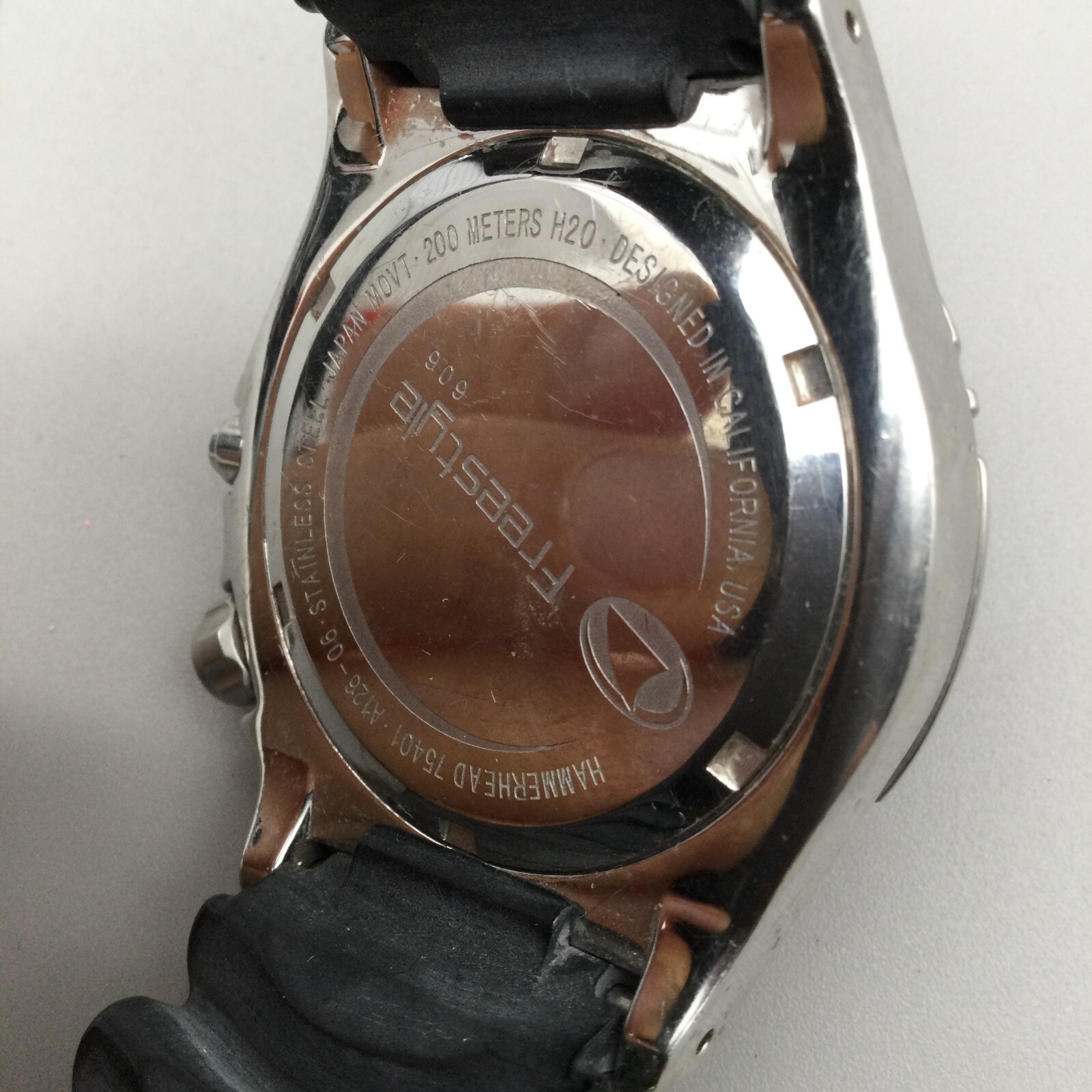 Freestyle Hammerhead Watch Men 44mm Silver Tone Black Dial Date 200M ...