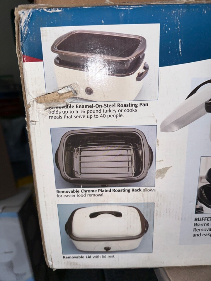 NEW RIVAL 16 QT QUART ROASTER OVEN WITH BUFFET SERVER RO162BR | eBay
