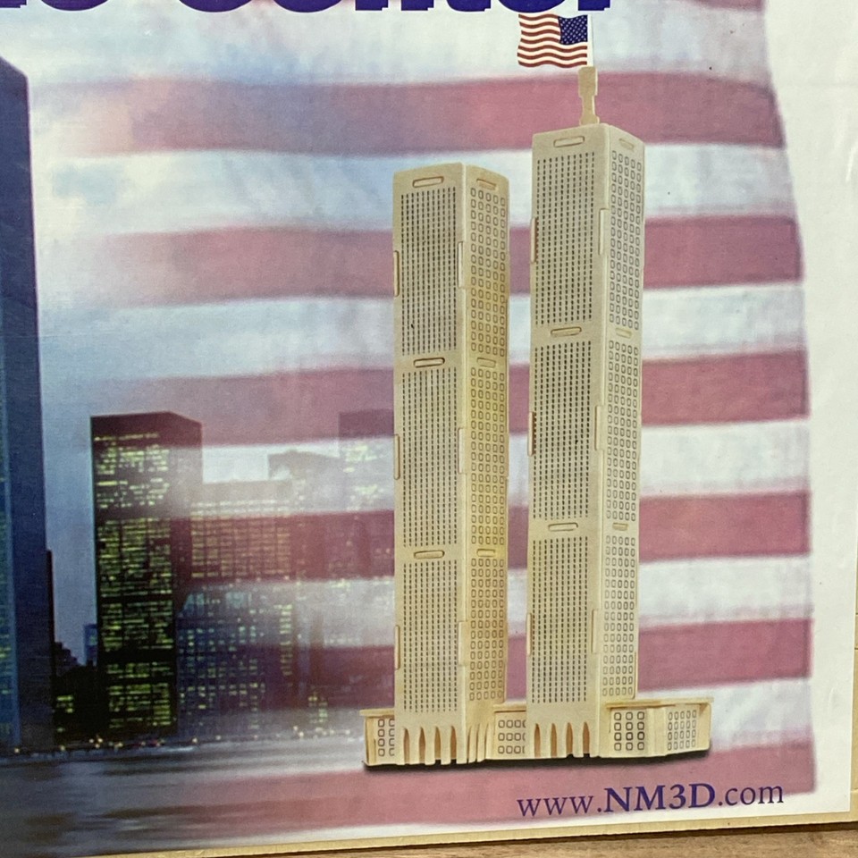 World Trade Center 3D NM3DB Balsa Wood Puzzle Model Twin Towers New! | eBay