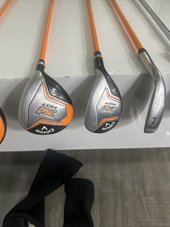 Callaway Xj Hot Jr. Golf Set 5 Club Driver 3W 5H 7 Iron, USKG PUTTER RH ...
