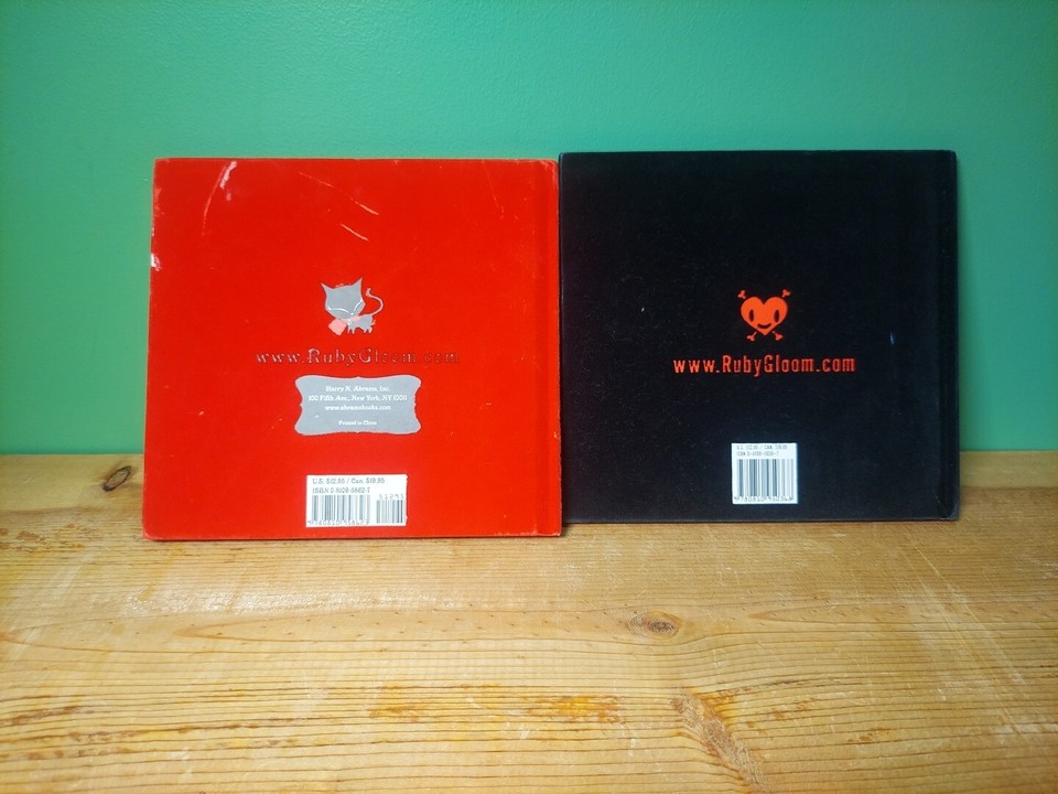 Lot Of 2 Ruby Gloom Books Hard Felt Cover Keys To Happiness Guide To ...