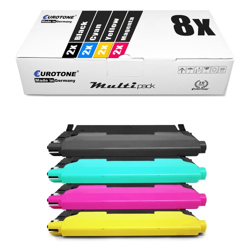 8x Toner for Samsung CLX 3300 3305 FW W FN CLT-P406C Blue Red Yellow ...