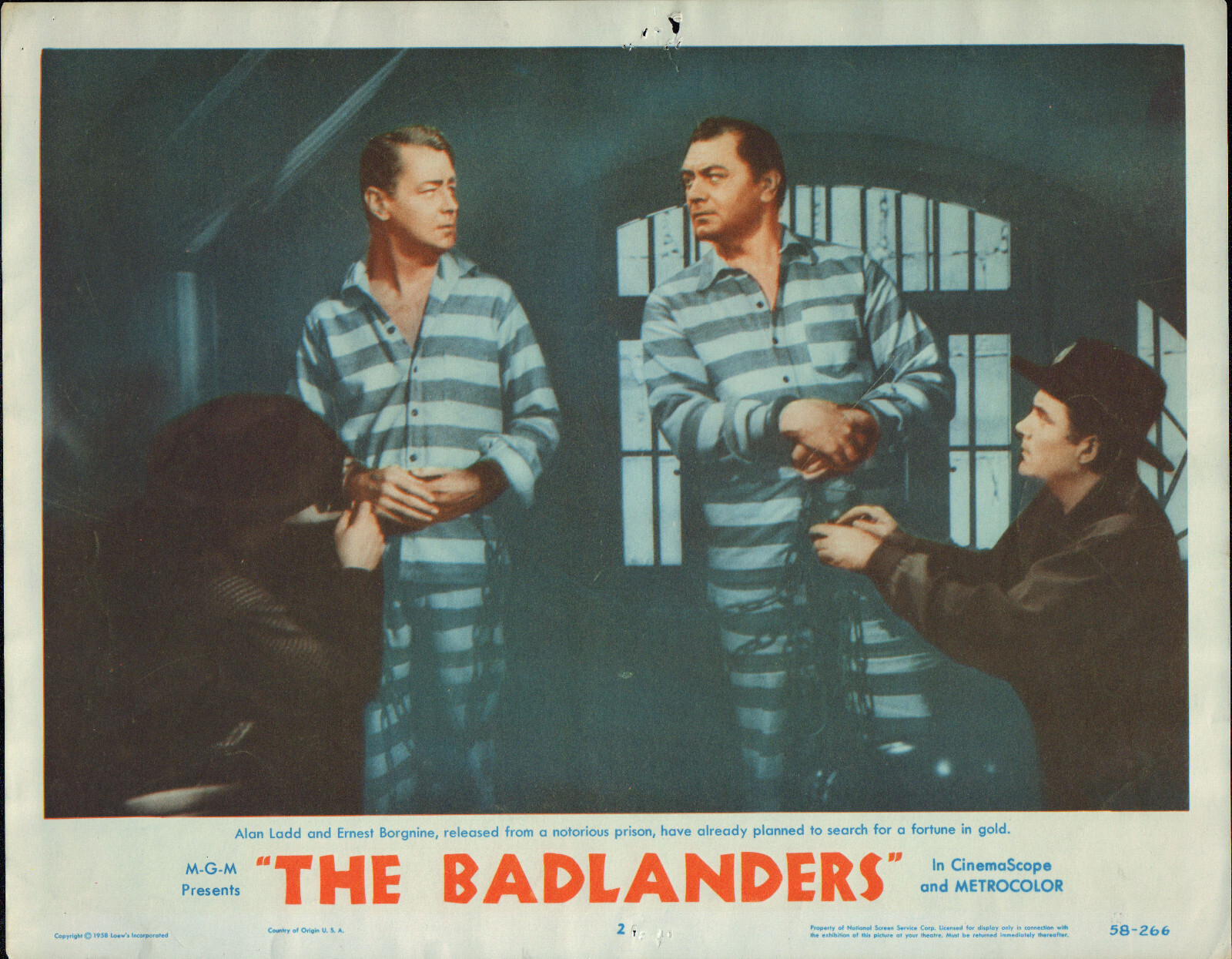 THE BADLANDERS original 1958 lobby card movie poster ERNEST BORGNINE ...
