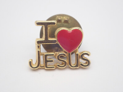 I Heart Jesus Gold Tone Vintage Lapel Pin | eBay