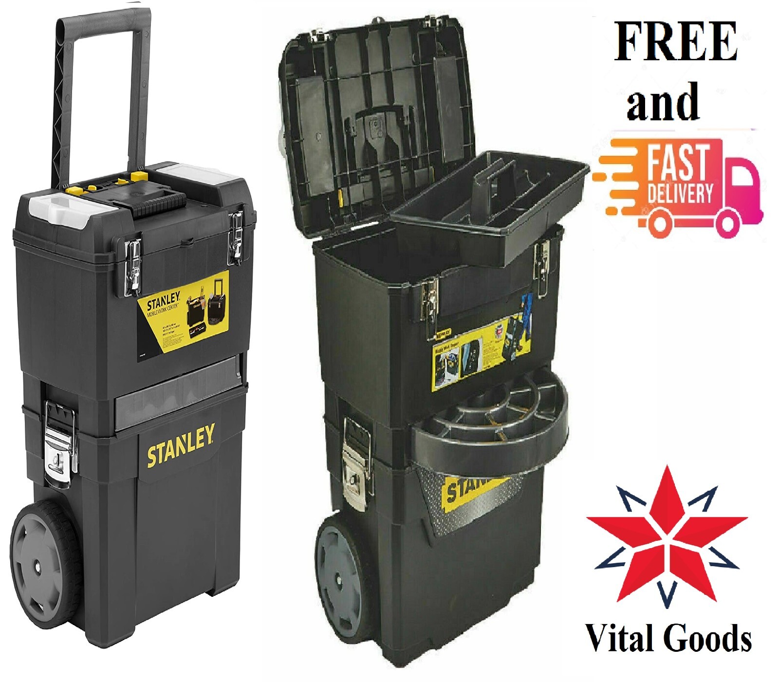 Extra large Tool Box On Wheels Rolling Heavy Duty Mobile Work Centre ...