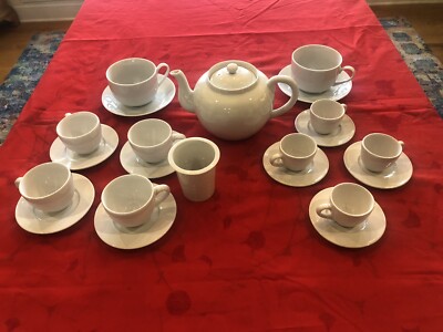 White Porcelain Tea Pot Service | eBay