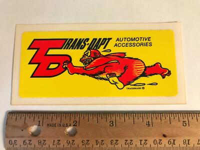 Vtg Trans-Dapt Automotive Accessories engine hot rod racing Decal ...