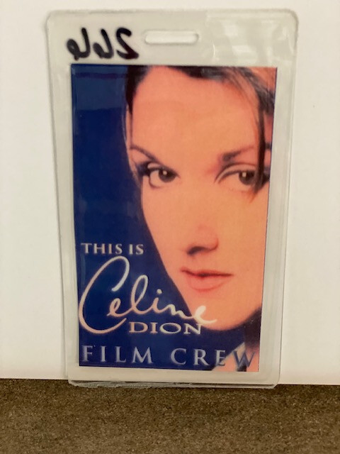 Celine Dion "This is Celine Dion" laminated Film Crew pass | eBay