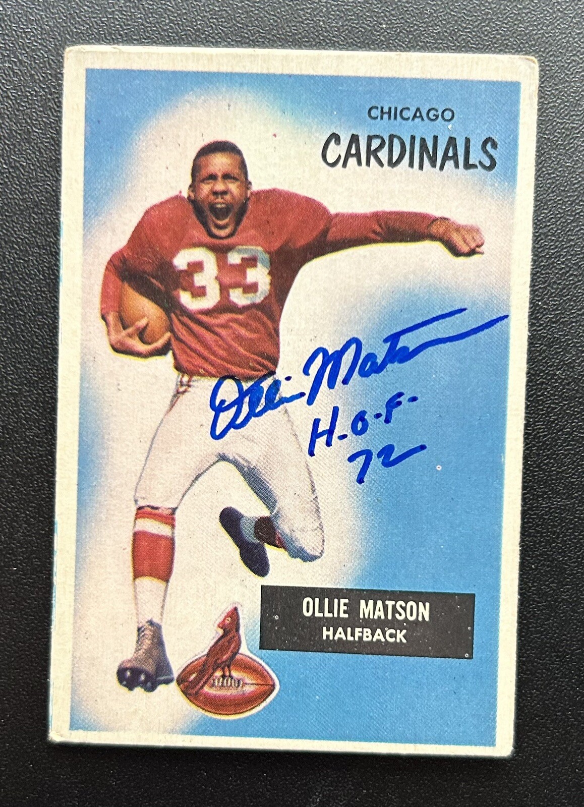 Ollie Matson Signed Autographed 1955 Bowman Card #25 Chicago Cardinals ...