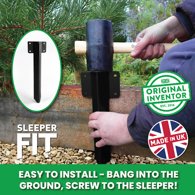 Timber Railway Sleeper Joining Brackets Garden Path Edging Fixings Wood ...