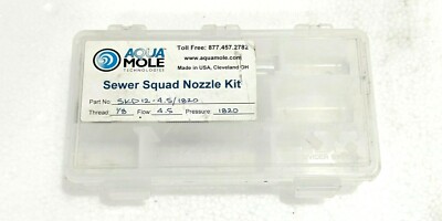 Aqua Mole Sewer Squad Nozzle Kit Pressure 1820 PSI | eBay