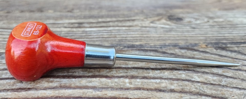 Vintage Stanley 69-122 Scratch Awl w/ Wood Handle - 6" Layout ...
