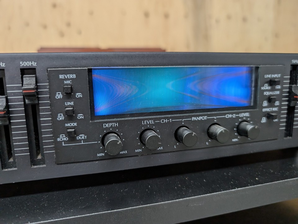 Vintage Black Sansui RG-7 Stereo Graphic Equalizer With Wood side ...