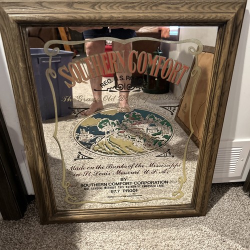 Vintage Southern Comfort Bar/ Man-cave Mirror 20" x 23" | eBay