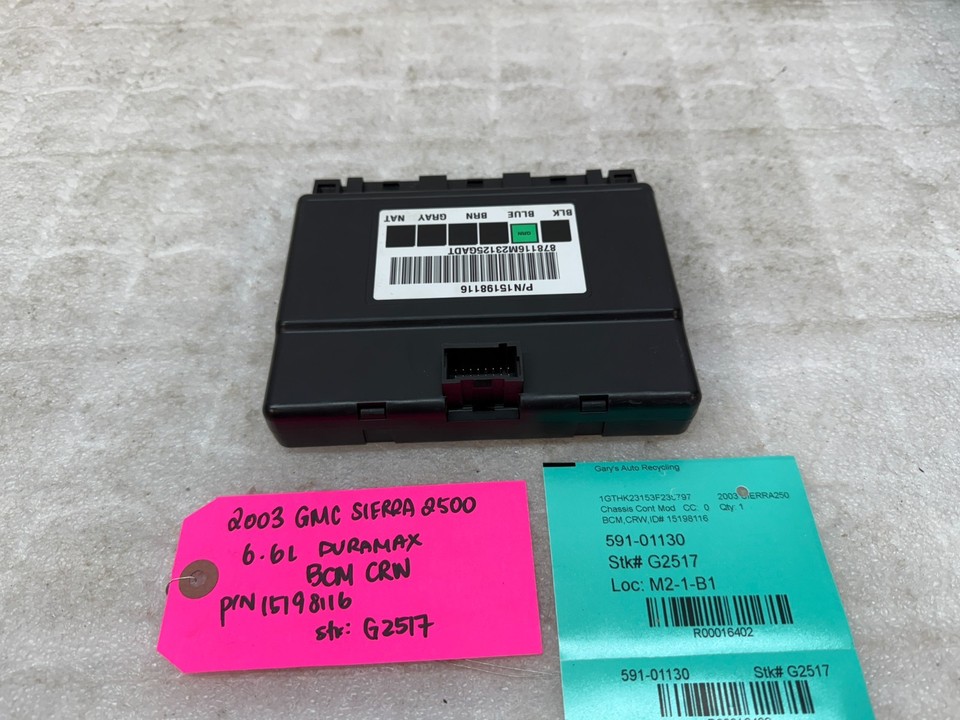 03 04 Chevrolet GMC 1500 2500 Duramax Corpo Controllo Modulo Bcm | eBay
