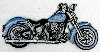 Harley Davidson Blue & Silver Motorcycle Bike V-Twin Low Rider ...