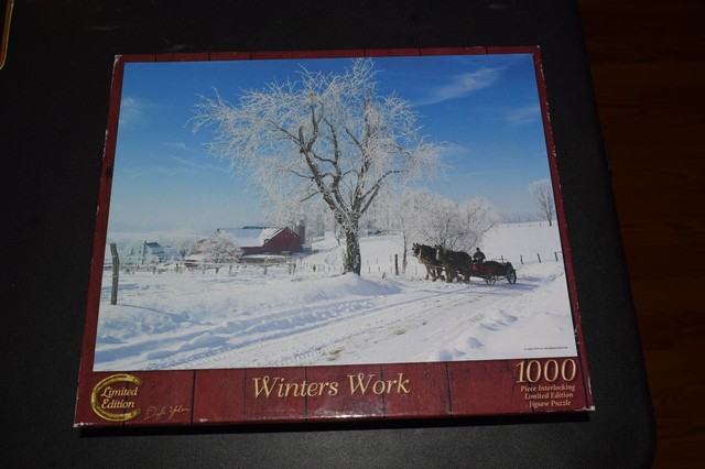1000 Piece Amish Country Winters Work Jigsaw Puzzle Doyle Yoder Limited ...