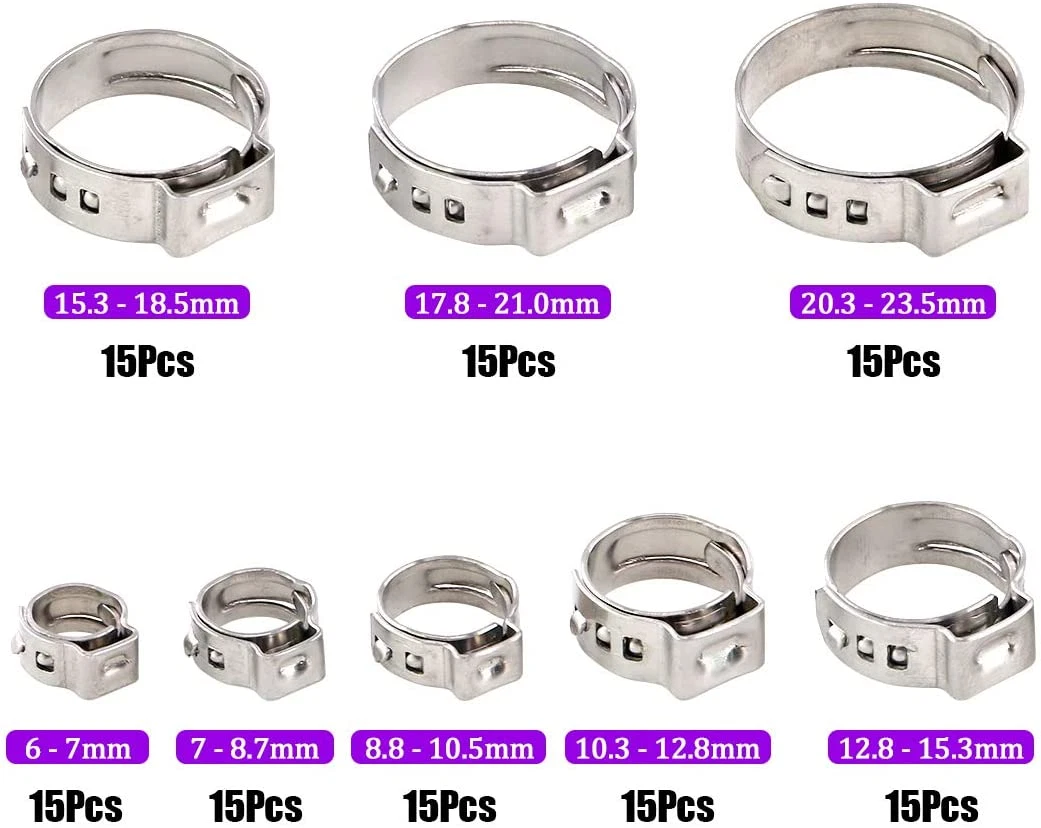 Crimp Hose Clamps Stainless