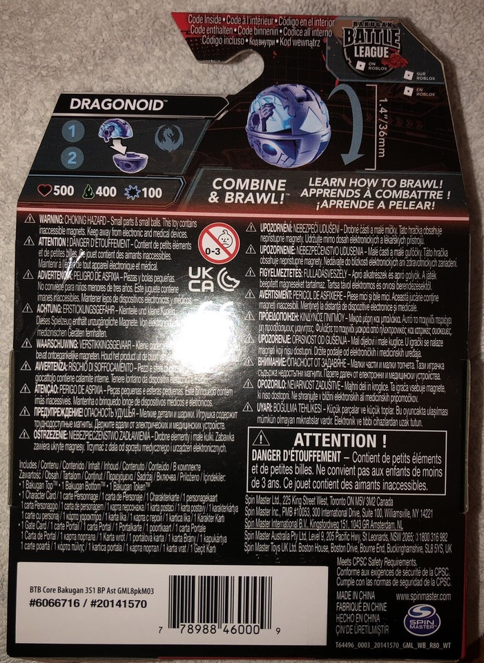 Dragonoid Bakugan Action Figure Toy BLUE 2023 BATTLE LEAGUE COMBINE ...