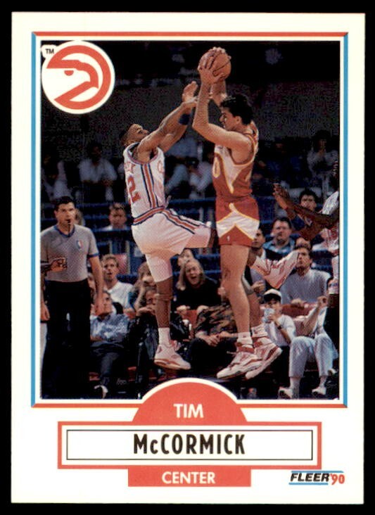 1990-91 FLEER BASKETBALL CARD ATLANTA HAWKS #U-2 TIM MCCORMICK | eBay