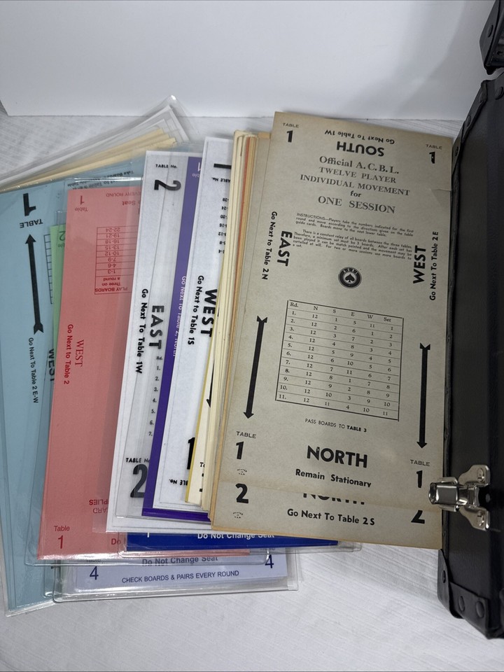 Duplicate Bridge League World National Tournament Set Up 72 Boards W ...