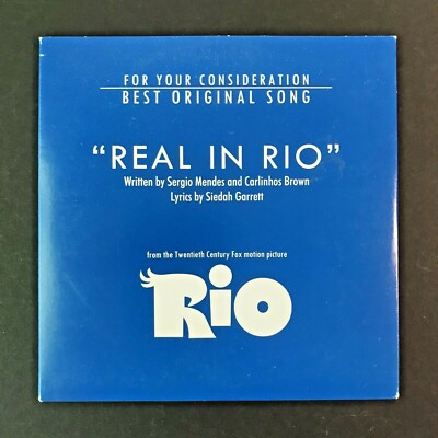 Real in Rio, FYC Best Original Song, CD, 2011, Sergio Mendes, Carlinhos ...