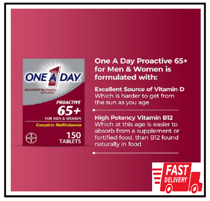 One a Day Proactive 65+, Mens & Womens Multivitamin, Supplement with ...