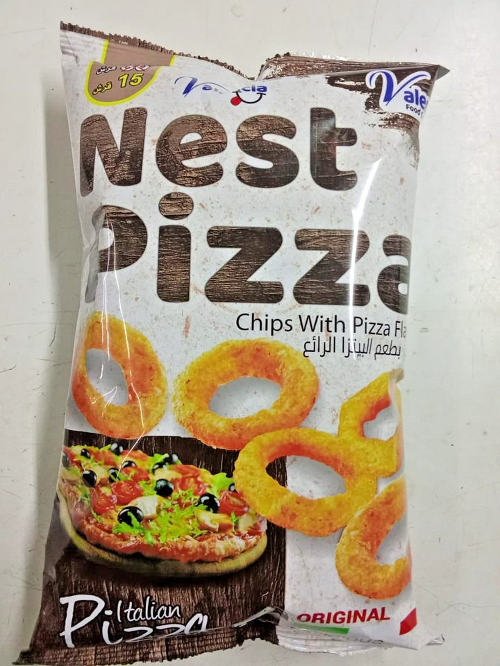 شيبس 4 Packs of Nest Pizza Puffed Corn Pizza Flavour Chips 50g | eBay