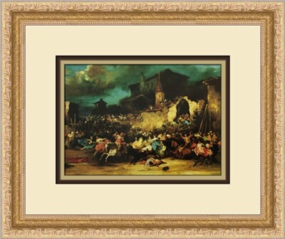 Eugenio Lucas Velazquez Village Bullfight Custom Framed Print | eBay