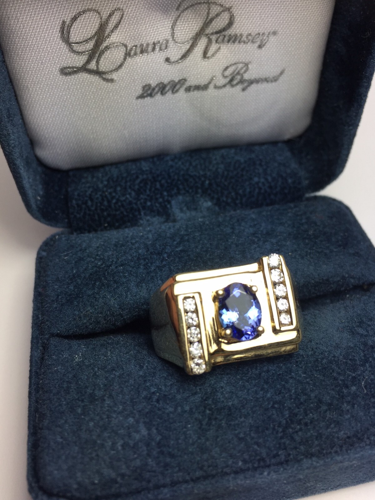 Laura Ramsey 14K Gold Tanzanite Diamond Ring - Gem