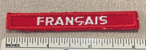VTG Boy Scout FRANCAIS Red & White Strip PATCH French Interpreter BSA ...