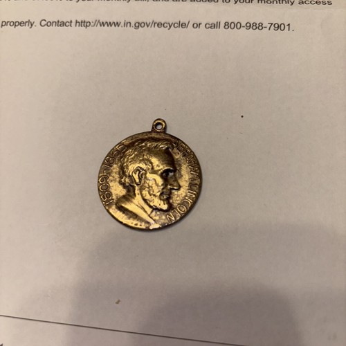 ABRAHAM LINCOLN BL PRATT WATCH FOB MEDALLION TOKEN ILLINOIS WATCH ...