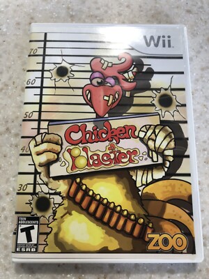 CHICKEN BLASTER ORIGINAL WII NINTENDO WII GAME DISC, MANUAL AND CASE ...