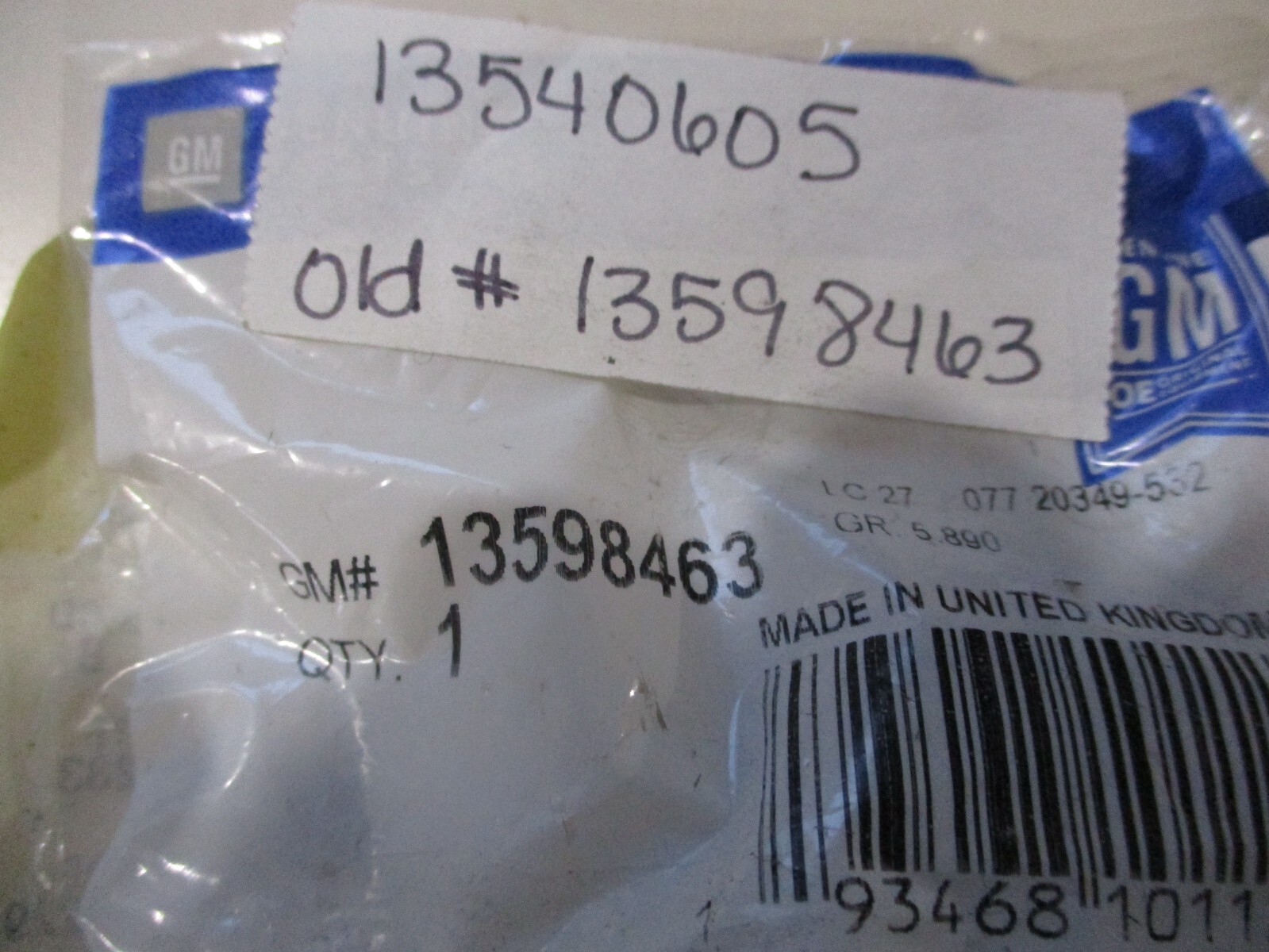 Genuine GM Tire Pressure Indicator Sensor 13540605 | eBay