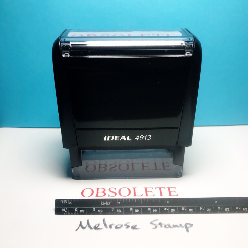 Obsolete Rubber Stamp Red Ink Self Inking Ideal 4913 | eBay