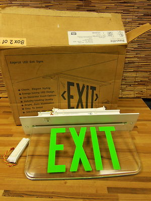 Hubbell prescolite EXIT sign LED LEPCSGXWE 120V GREEN | eBay