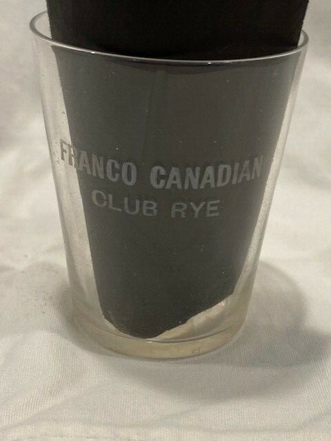 Pre Prohibition Pre Pro Shot Glass FRANCO CANADIAN CLUB RYE WHISKEY ...