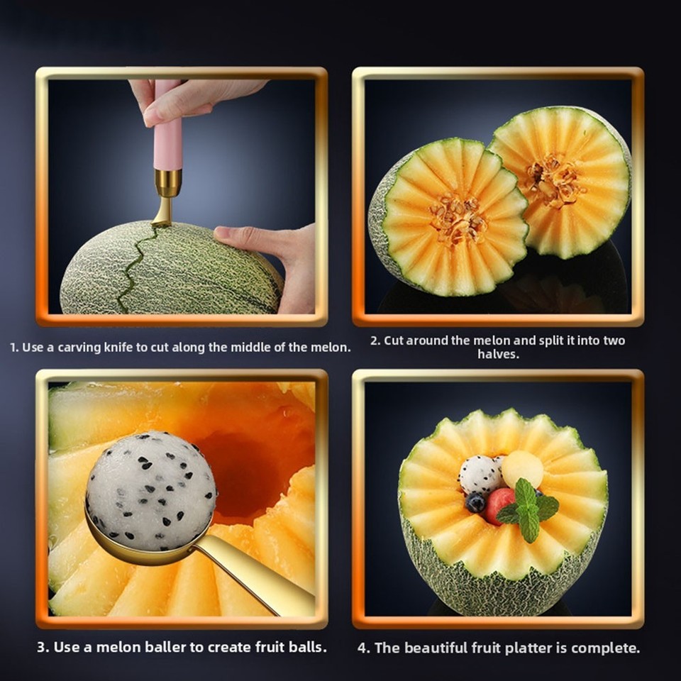 Fruit Scoop Melon Baller Oval Scoop Design Large Oval Shape Ergonomic ...