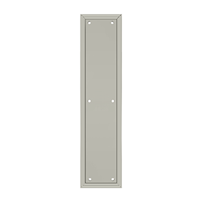 15" Height X 3-1/2" Width Door Rectangular Push Plate Framed Brushed ...
