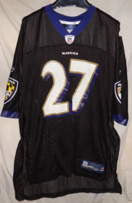 VTG BALTIMORE RAVENS #27 RAY RICE NFL THROWBACK JERSEY REEBOK ADULT ...
