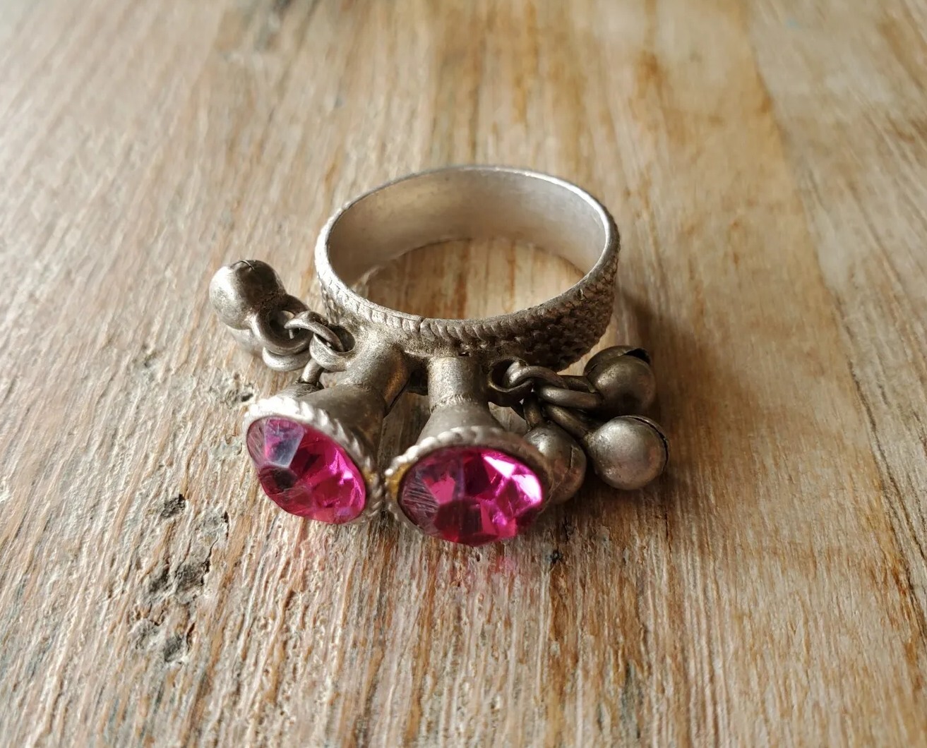 Fuchsia Glass Stones Boho Tribal Afghan Kuchi Gypsy B… - Gem