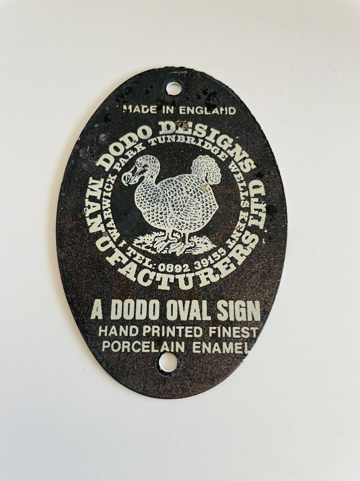vintage Dodo oval sign made in England | eBay